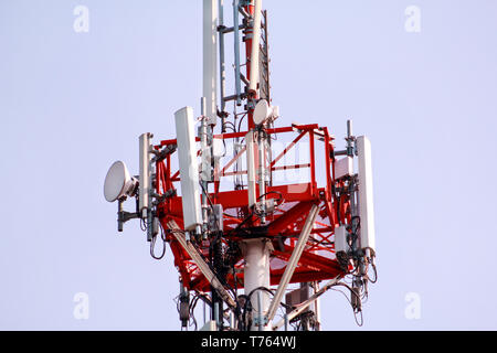 Telecommunication network repeaters, base transceiver station. Tower wireless communication ...