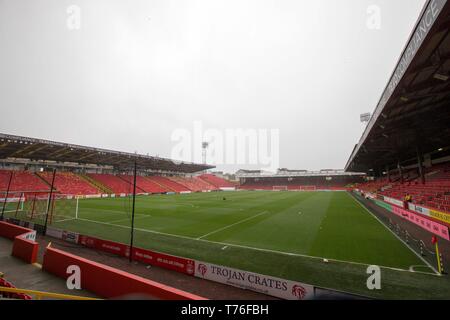 A general view of Pittodrie Stadium before the Ladbrokes Scottish ...