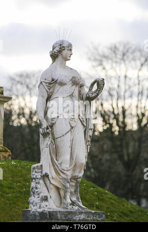 Flora, Roman goddess of flowers and the season of spring. With a ...