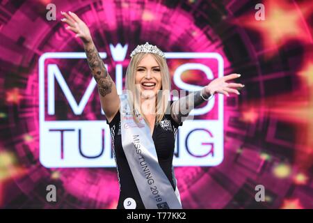 Vanessa Knauf (L), Miss Tuning 2019 and Laura Fietzek (R), Miss Tuning ...