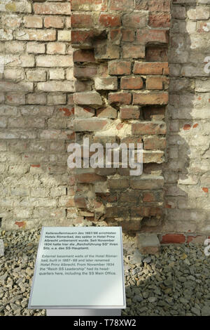 Former site of the Gestapo, the SS and the Reich Security Main Office ...