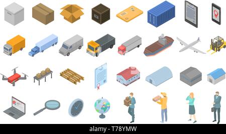Port safety icons set, isometric style Stock Vector Image & Art - Alamy