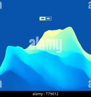 Mountain Landscape. Mountainous Terrain. Vector Illustration. Abstract ...