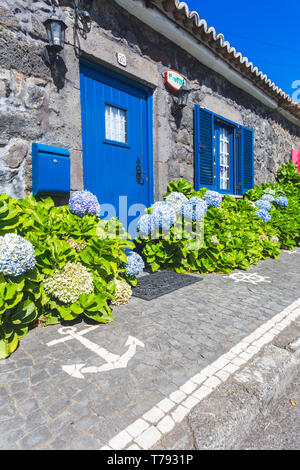 Typical Azorean house, Sao Miguel island, Portugal, Azores archipelago ...