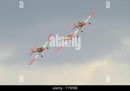 Red Sparrows, an air display team flying three de Havilland Canada DHC ...