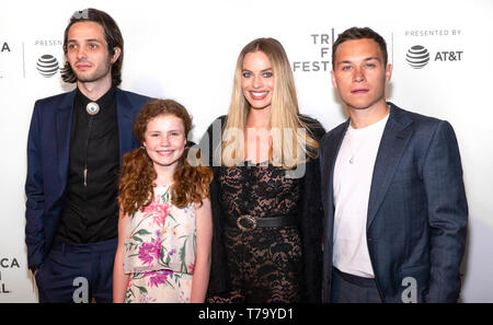 Finn Cole, Margot Robbie and Miles Joris-Peyrafitte attend the ...