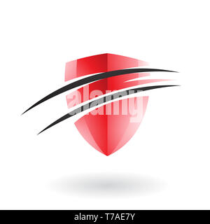 Vector Illustration of a Split Shield Icon isolated on a white ...