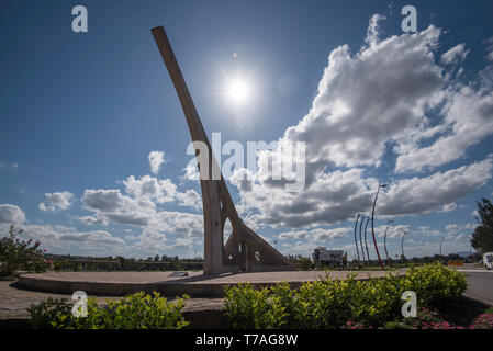 The Big Sundial in the NSW regional town of Singleton, Australia. Built ...