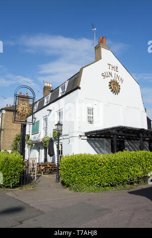 The exterior of the Sun Inn pub, Barnes, London, SW13, England, UK ...