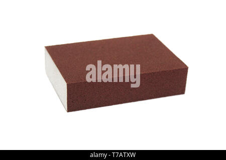 Sponge sanding block isolated Stock Photo - Alamy