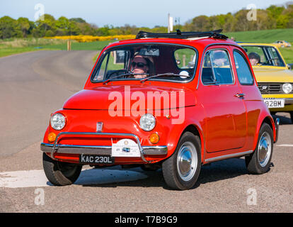 Vintage classic orange Fiat 500 Florence Italy Stock Photo - Alamy