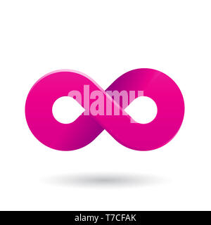 Vector Illustration of Magenta Thick Infinity Symbol isolated on a ...