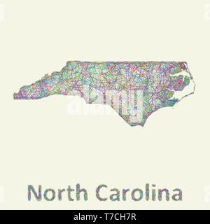 North Carolina state map. US state map. North Carolina outline symbol ...