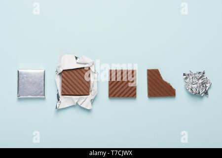 Small chocolate bar life cycle concept Stock Photo - Alamy