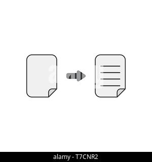 Vector icon concept of written paper into black briefcase. Colored ...