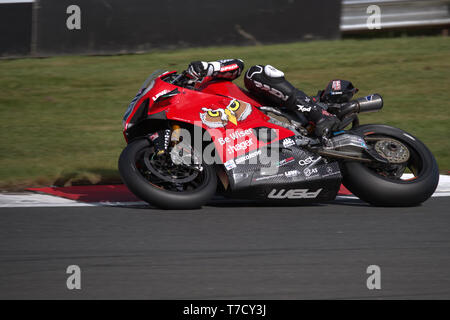Ex Moto GP rider Scott Redding racing for the first time at Oulton park ...