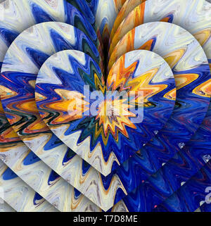 Surreal psychedelic watercolor and oil mixed art background in pastel ...