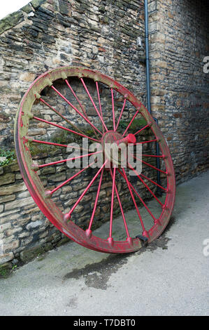 Coal mine winding wheel from pithead Stock Photo - Alamy