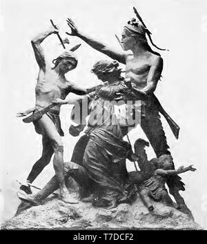 The Fort Dearborn Massacre monument in Chicago commemorates the tragic ...