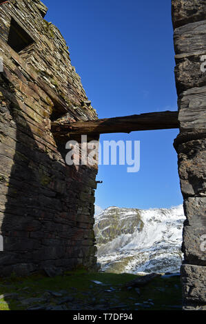 Path to Croesor Slate Quarry and views of Cnicht Stock Photo - Alamy