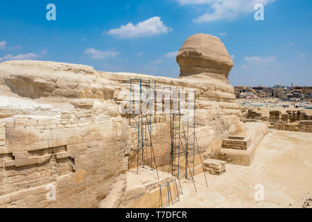 Great Sphinx of Giza from back side. Unusual view point Stock Photo - Alamy
