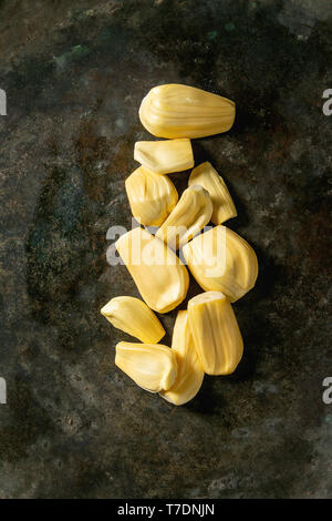 Ripe jackfruit peeled tropical fruit fresh from jackfruit tree ...