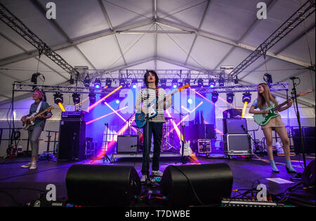 Finn Wolfhard of Calpurnia performs in Douglas Park during Riot Fest ...