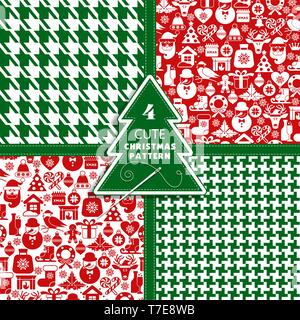 Seamless pattern of christmas texture icons on blue background Stock ...