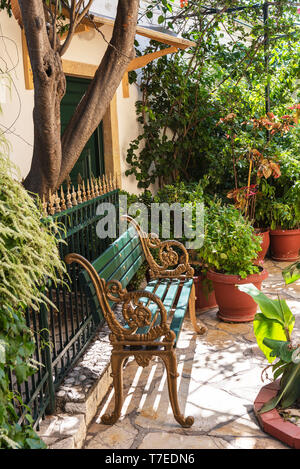 Bench, Patio, Panagia Theotokos, Monastery, Paleokastritsa, Corfu ...