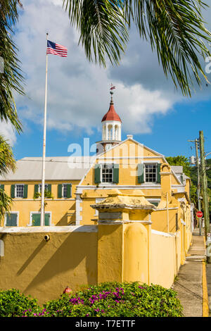 Historic Steeple Building downtown Christiansted, St. Croix, US Virgin ...
