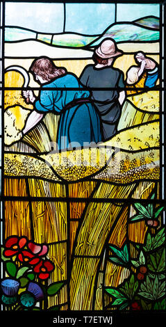 Stained glass window Arts and Craft artwork by Mary Lowndes, Lamarsh ...