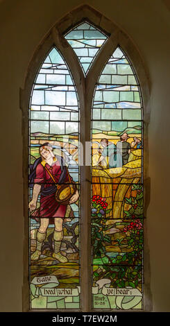 Stained glass window Arts and Craft artwork by Mary Lowndes, Lamarsh ...