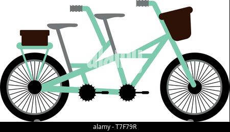 Side view of a dual bicycle for couples Stock Vector Image & Art - Alamy