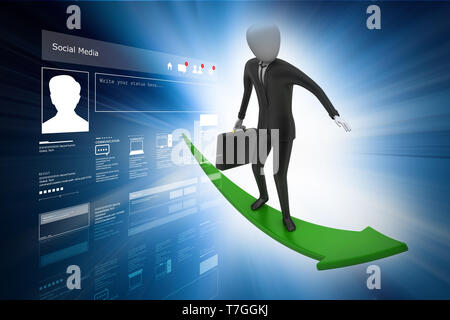 YES on green arrow - 3D rendering Stock Photo - Alamy