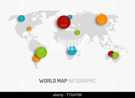 Light World map with pointer marks - communication concept Stock Vector Image & Art - Alamy