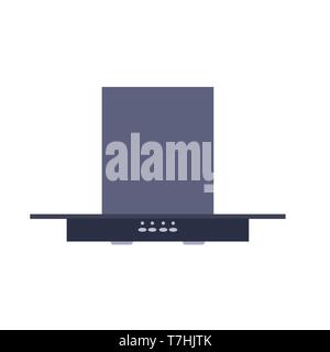 Electric cooker with exhaust ventilation. Vector illustration ...
