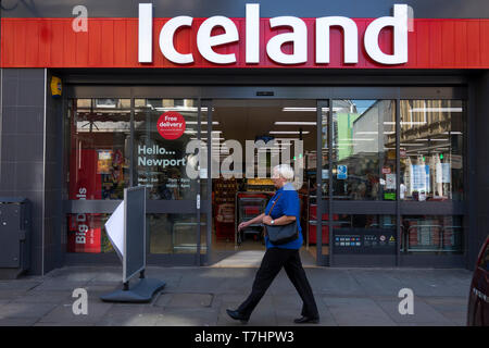 Exterior of Iceland store in Newport, Wales, UK Stock Photo - Alamy
