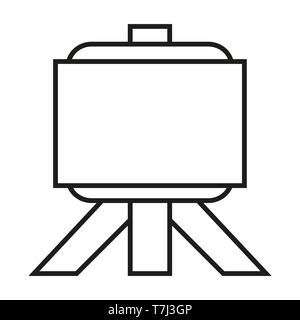 Artboard thin line icon, tools and design, board sign, vector graphics ...