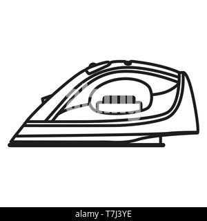 Steam iron linear icon. Thin line illustration. Contour symbol. Vector ...