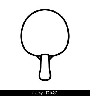 Ping pong paddle icon. Outline ping pong paddle vector icon for web ...