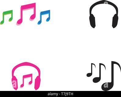 Music play symbols logo and icons template Stock Vector Image & Art - Alamy