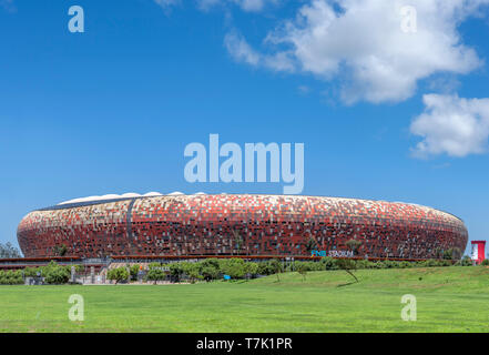 SOWETO, JOHANNESBURG, SOUTH AFRICA - FNB Stadium, aka Soccer City, a ...