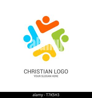 Church logo. Believers in Christ Jesus in a church with a biblical ...
