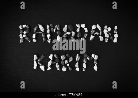 The photo of ramadan karim words for web background or greeting card ...