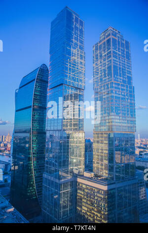 High rise buildings of Moscow business center Moscow - city Stock Photo ...