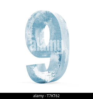 Icy Numbers isolated on white background (Number 5 Stock Photo - Alamy