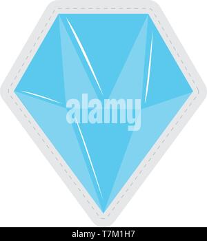Diamond icon dotted sticker Stock Vector Image & Art - Alamy