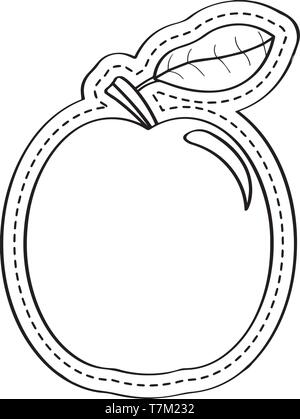 Apple dotted sticker Stock Vector Image & Art - Alamy