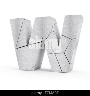 Broken Concrete Alphabet isolated on white background (Letter Z Stock ...