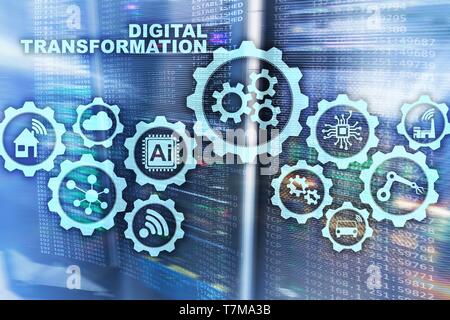 Digital Transformation Concept of digitalization of technology business ...